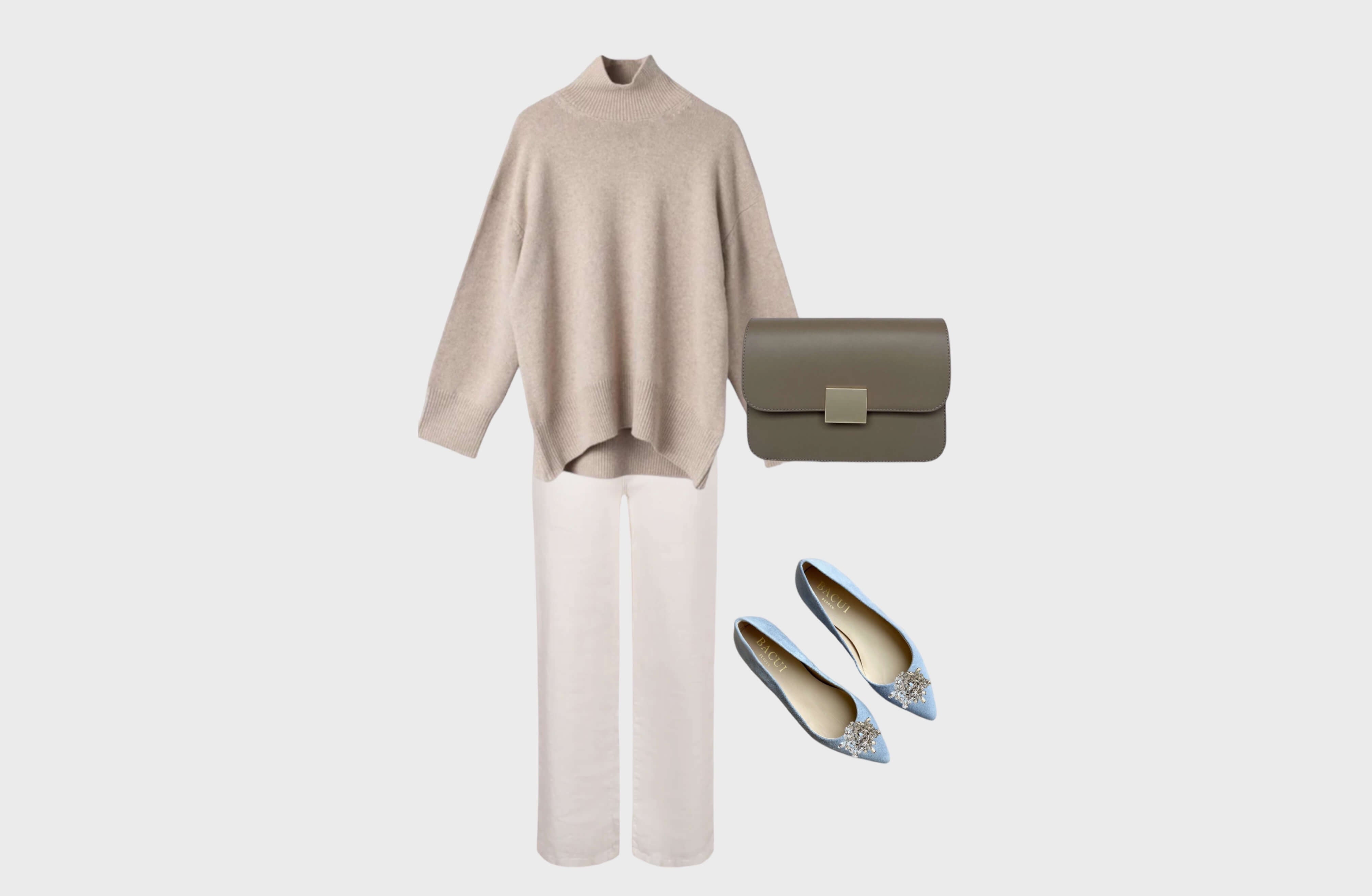 Outfit of the day with Bacui Flats Arctic Blue